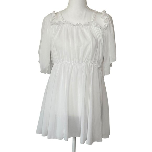 Unbranded | Dresses | Unbranded Womens Xl Mini Dress White Open ...